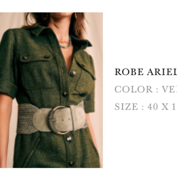 Sezane | Dresses | Sezane Green Wool Ariel Dress | Poshmark